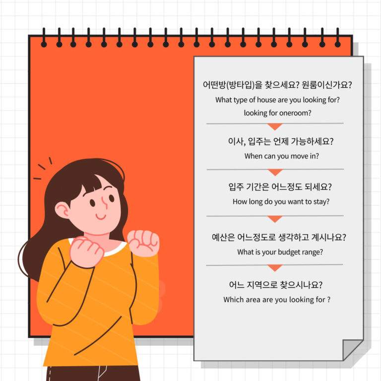 Common Korean rental Terminology – Ziptoss Real Estate